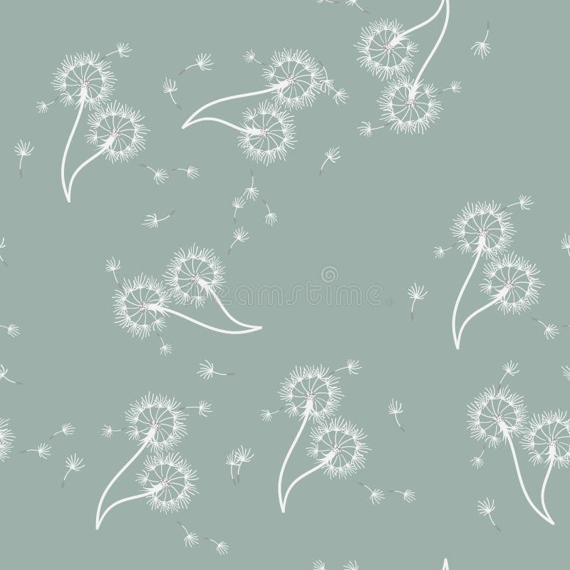 Dandelion Background Your Design. Abstract Floral Seamless Pattern ...