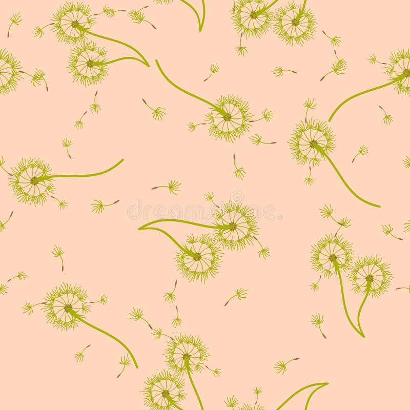 Dandelion Background Your Design. Abstract Floral Seamless Pattern ...
