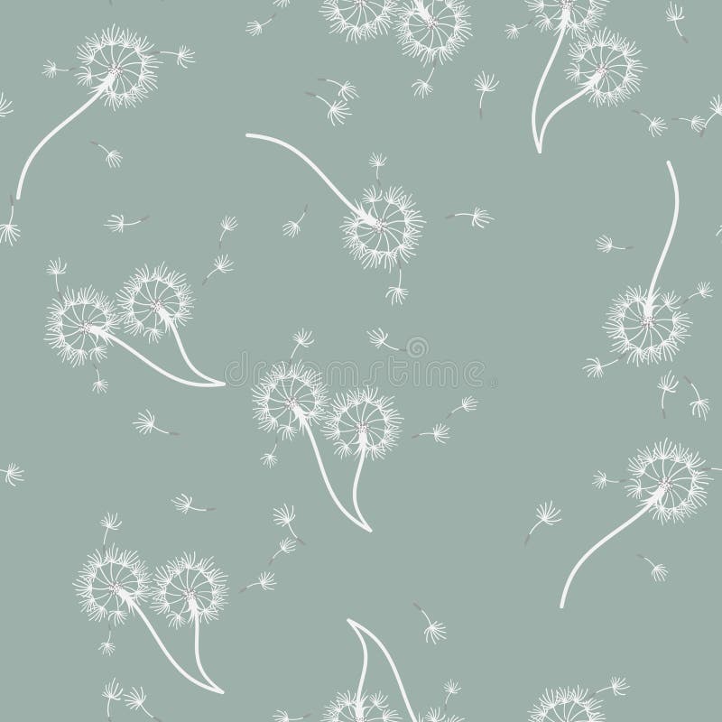 Dandelion Background Your Design. Abstract Floral Seamless Pattern ...