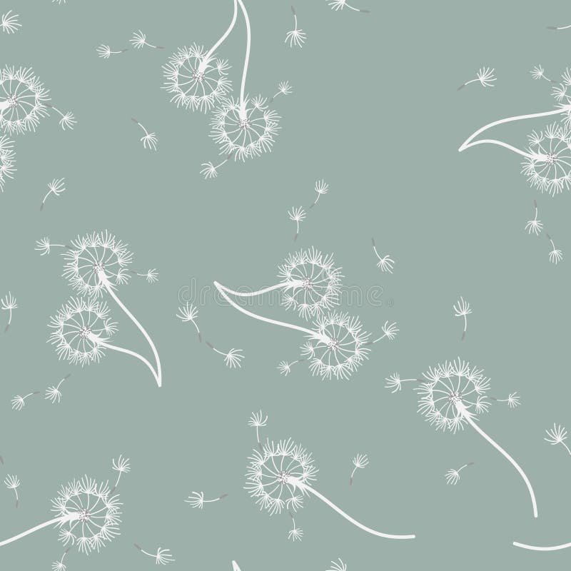 Dandelion Background Your Design. Abstract Floral Seamless Pattern ...