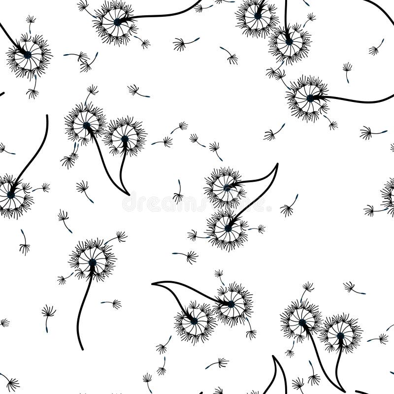 Dandelion Background Your Design. Abstract Floral Seamless Pattern ...