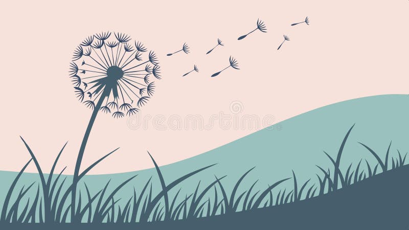 Dandelion Blowing in Wind, Nature Scene for Spring and Freedom Themes ...