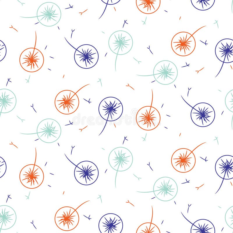 Dandelion blue sky stock vector. Illustration of blowing - 100333186