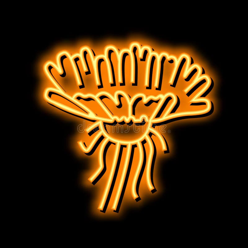 Dandelion Flower Bud Neon Glow Icon Illustration Stock Vector ...