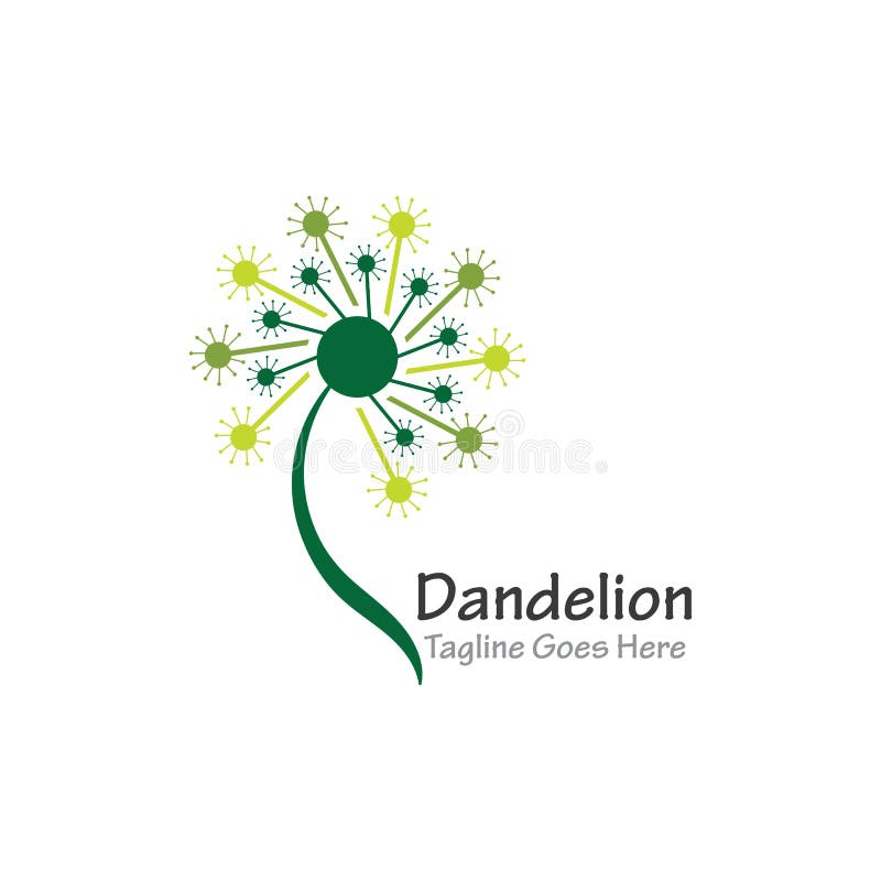 Dandelion Flower Logo Simple Crative Template Vector Design Stock ...