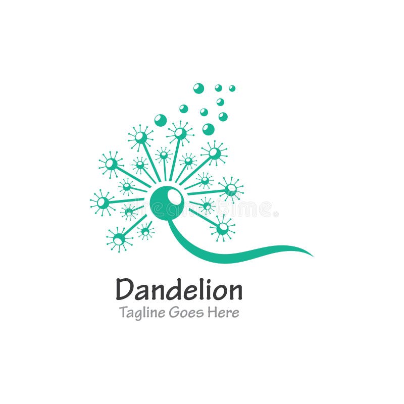 Dandelion Flower Logo Simple Crative Template Vector Design Stock ...