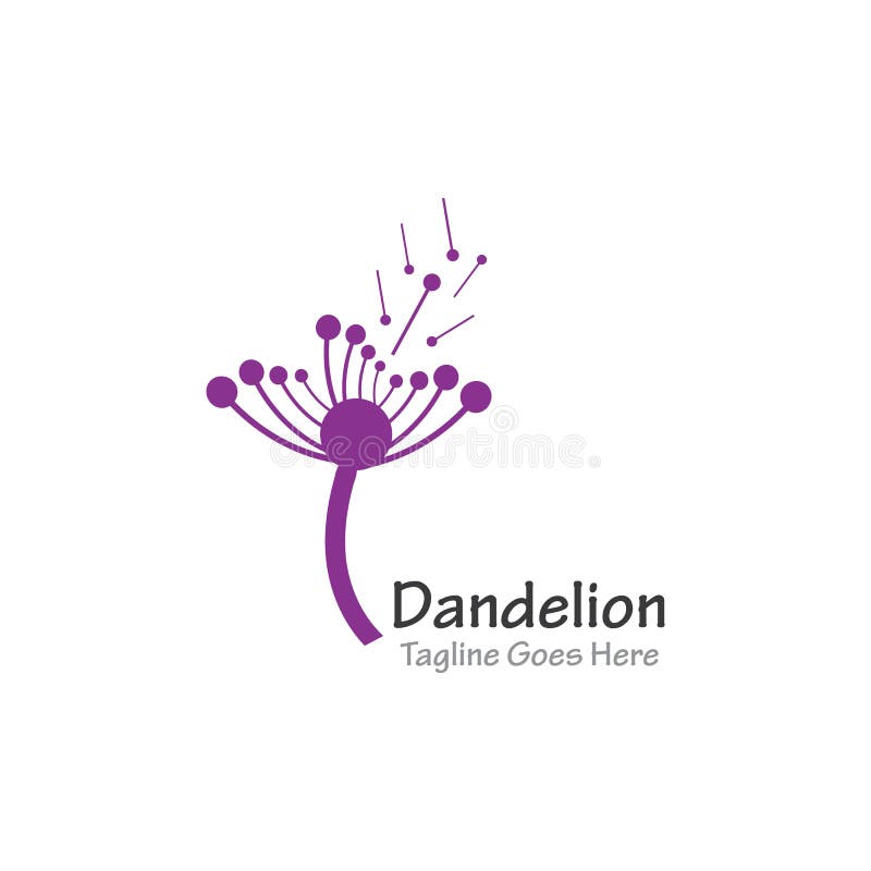 Dandelion Flower Logo Simple Crative Template Vector Design Stock ...