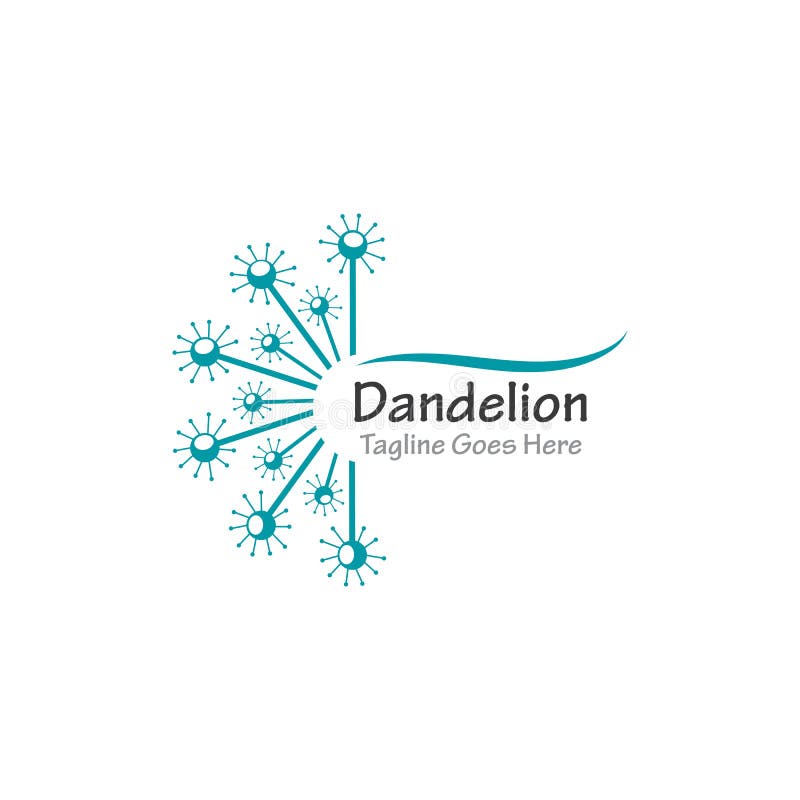 Dandelion Flower Logo Simple Crative Template Vector Design Stock ...