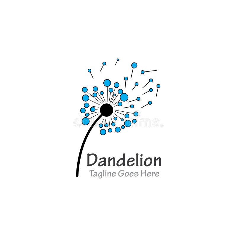 Dandelion Flower Logo Simple Crative Template Vector Design Stock ...