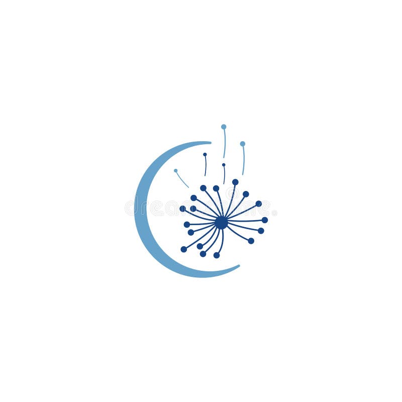 Dandelion Flower Logo with Template Vector Illustration Stock Vector ...