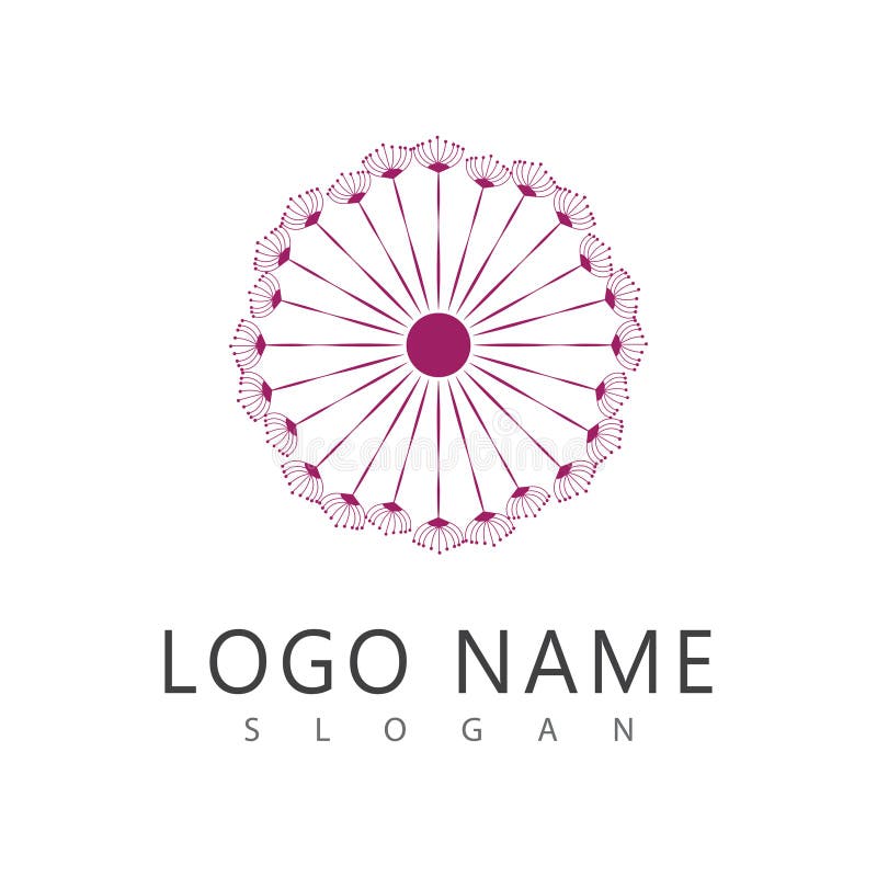 Dandelion Flower Logo Vector and Symbol Template Stock Vector ...