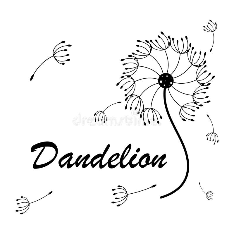 Dandelion Flower Logo Vector Template Stock Illustration - Illustration ...