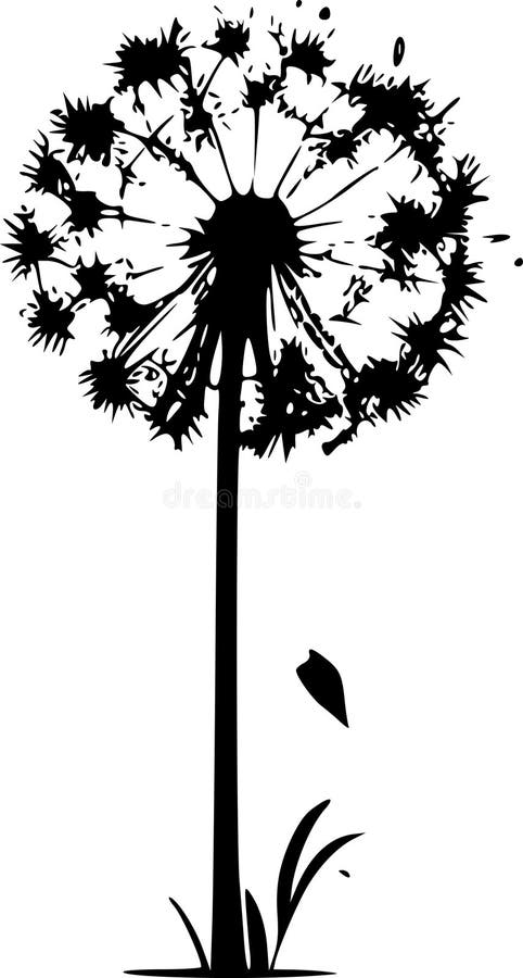 Dandelion - Minimalist and Simple Silhouette - Vector Illustration ...