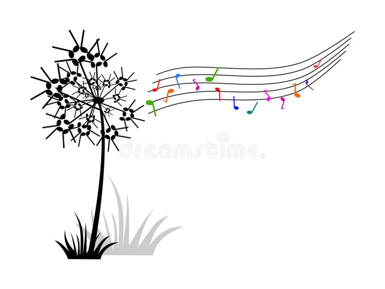 Dandelion Music Notes Stock Illustrations – 71 Dandelion Music Notes ...
