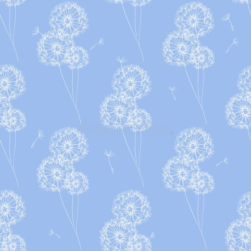 Dandelion seamless pattern stock vector. Illustration of decor - 21558300