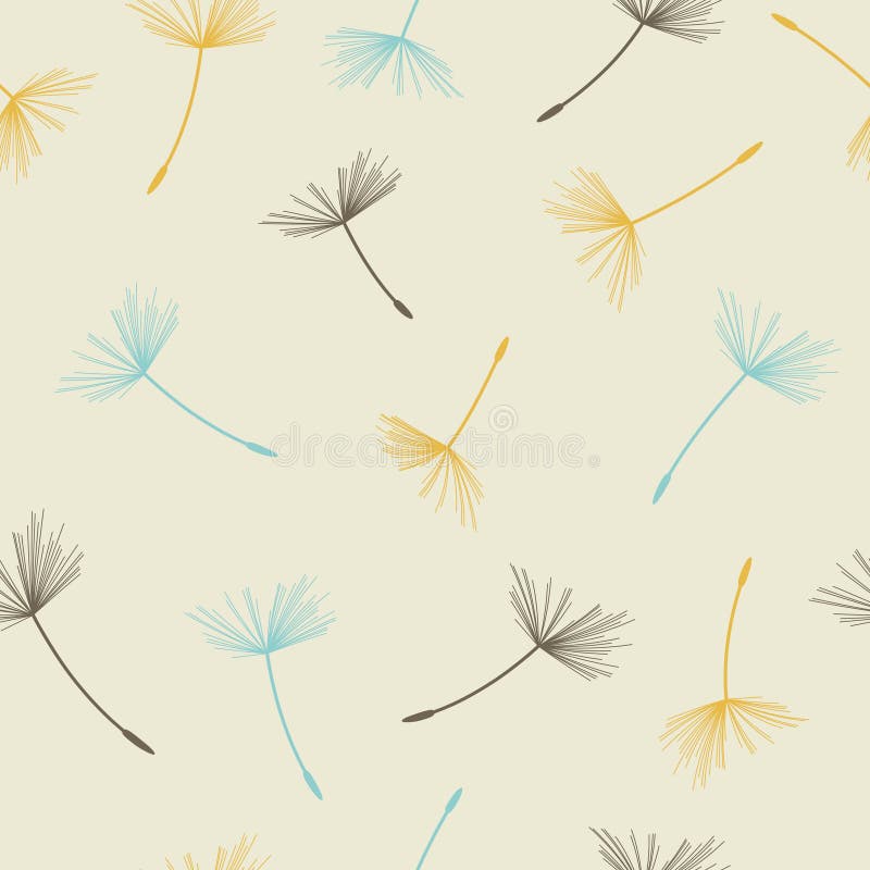 Dandelion seamless pattern stock vector. Illustration of decor - 21558300