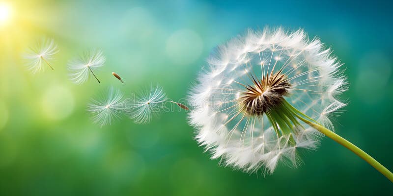 Dandelion Seed Floating in the Wind Change and Adaptability Creative AI ...
