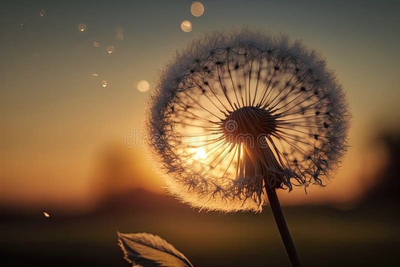 Floating Dandelion Seed, Realistic, Isolated Stock Vector ...