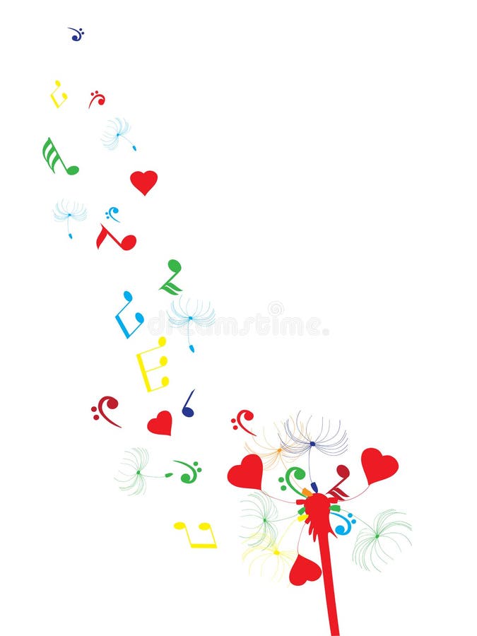 Vector Dandelion Make a Wish Stock Vector - Illustration of text ...