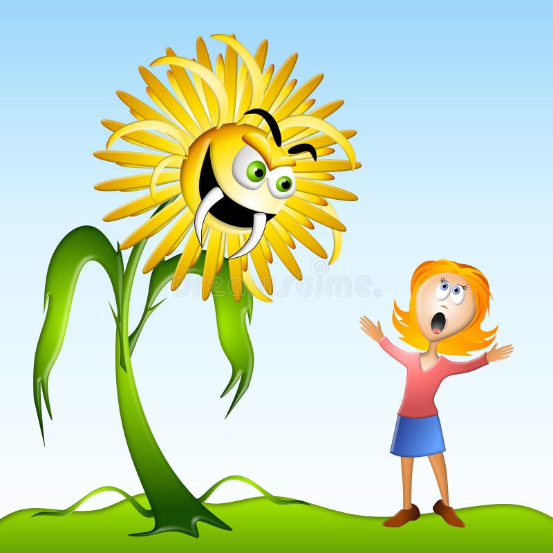 Dandelion Weed Allergy Monster Stock Illustration - Illustration of ...