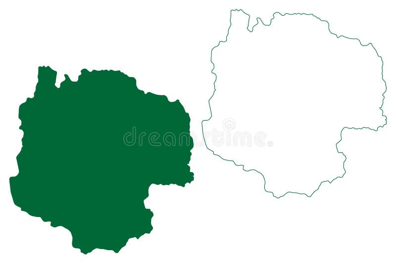 Dang District Gujarat State, Republic of India Map Vector Illustration ...