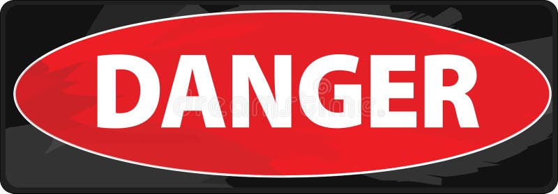 Danger oval stamp stock vector. Illustration of bones - 8581310