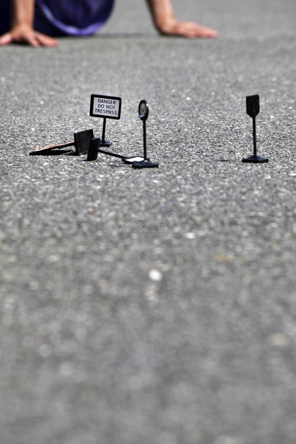 Danger stock photo. Image of crayons, childhood, pens - 20543078