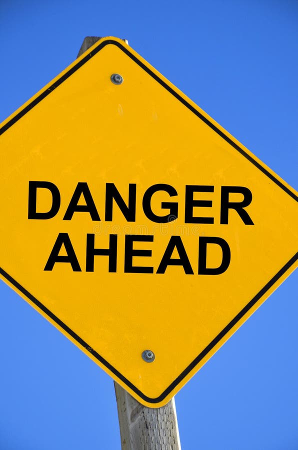Danger Ahead stock photo. Image of ocean, water, concrete - 793098