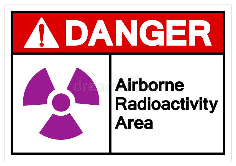 Danger Airborne Radioactivity Area Symbol Sign, Vector Illustration ...