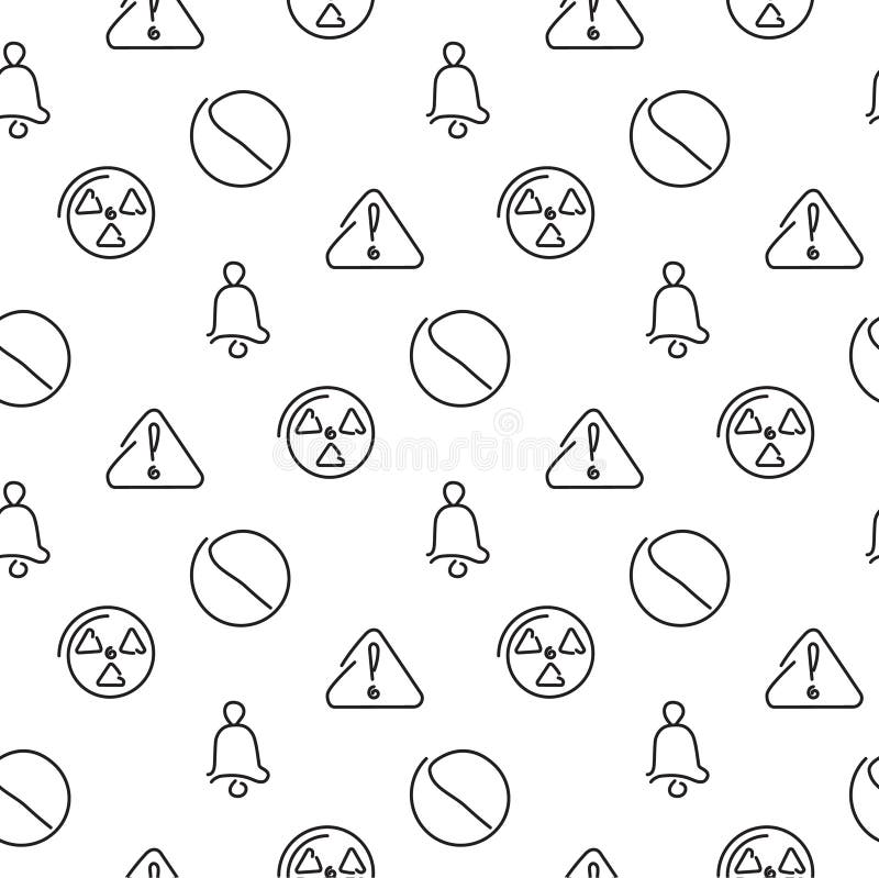 Danger and Alarm Red Seamless Pattern Stock Vector - Illustration of ...