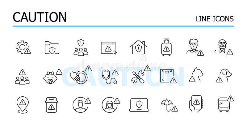 Danger Alert, Caution Notifications. Data Protection and Security Stock ...