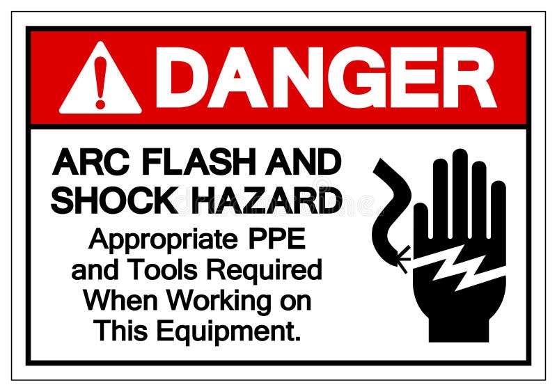 Arc Flash Hazard Symbol Sign, Vector Illustration, Isolate on White ...