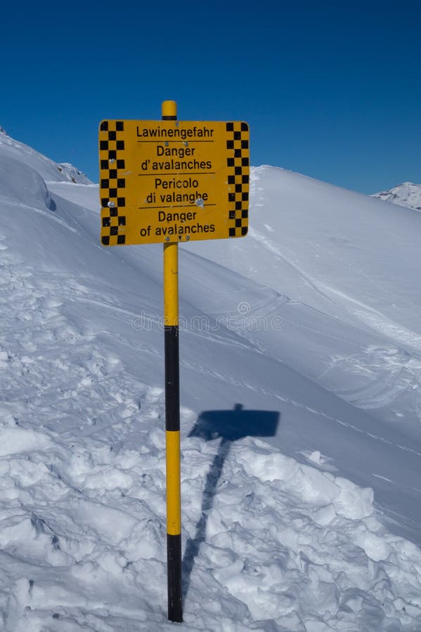 Avalanches sign warning stock image. Image of symbol - 27560071