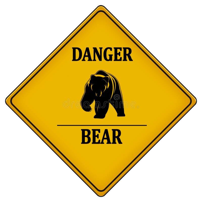 Danger bear stock illustration. Illustration of animal - 81148392