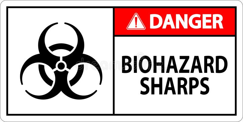 Biohazard Label, Biohazard Sharps Stock Vector - Illustration of ...