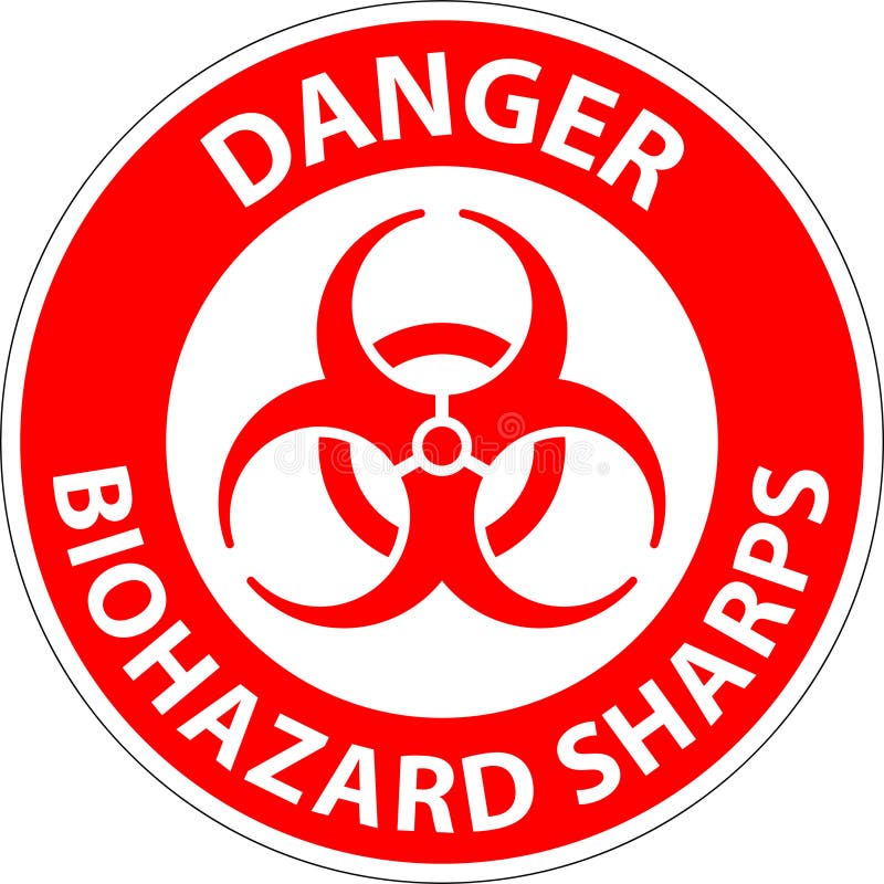 Biohazard Label, Biohazard Sharps Stock Vector - Illustration of ...