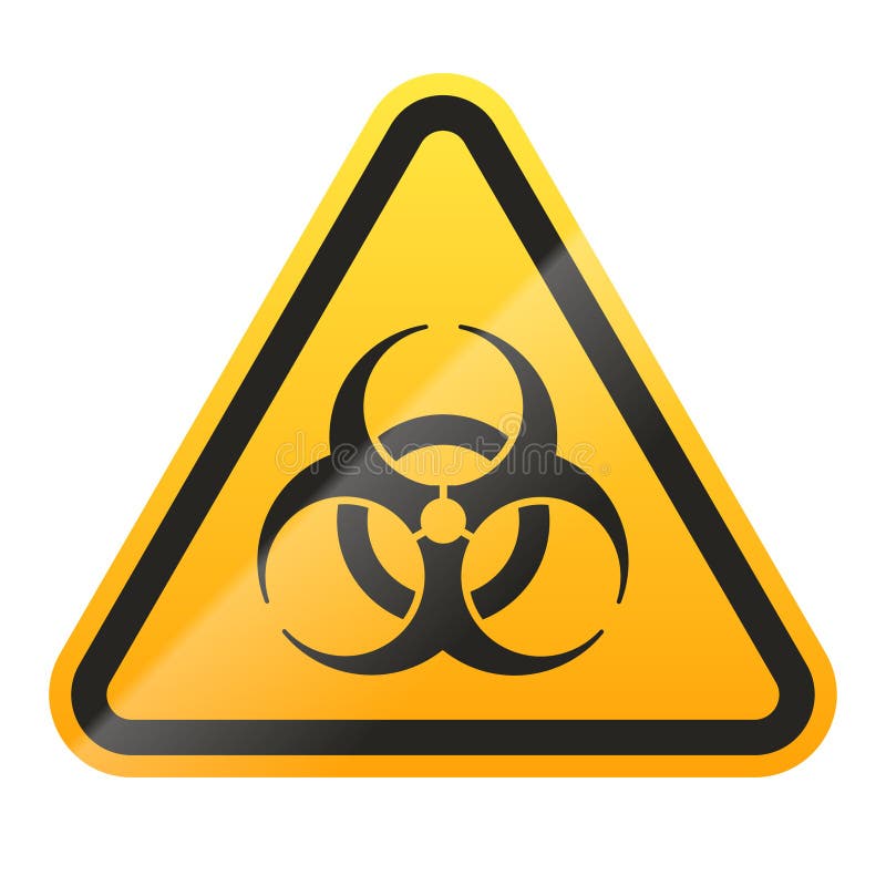 Danger Biohazard Sign Isolated on White Background. Vector Illustration ...