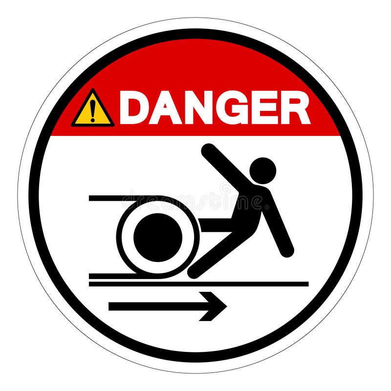 Danger Body in Rollers Symbol Sign, Vector Illustration, Isolate on ...