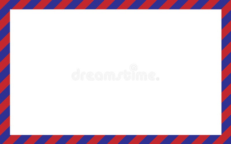 Danger, Red and Blue Border, Vector Illustration Stock Vector ...
