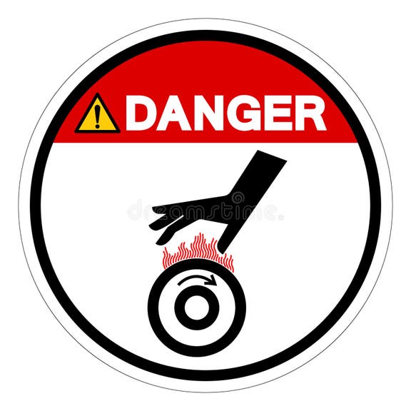 Danger Burn Hazard Hot Rollers Symbol Sign, Vector Illustration ...