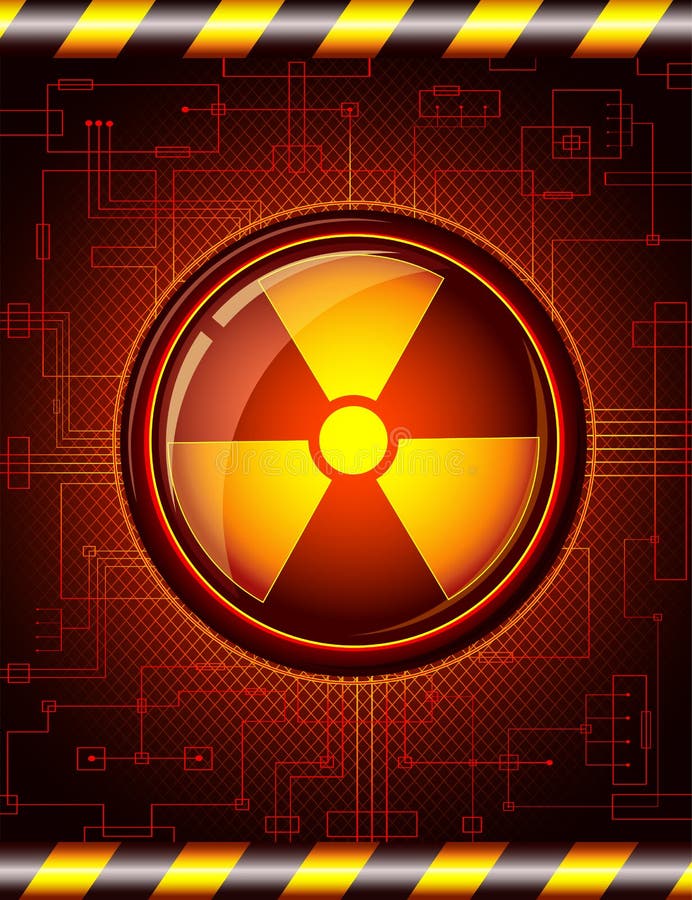 Danger button stock vector. Illustration of light, atom - 19356972