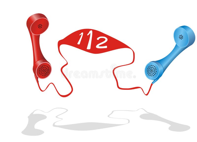 Danger, call 112 stock vector. Illustration of consultant - 8888788