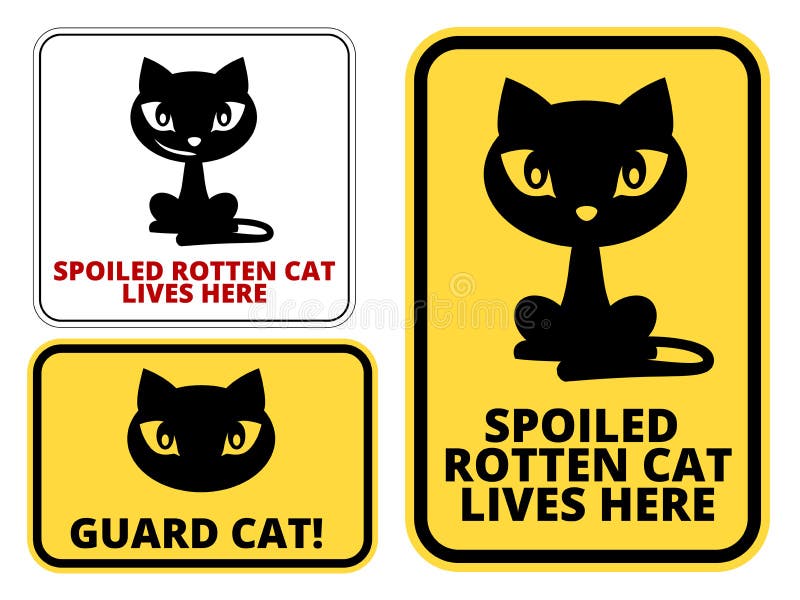 Danger cat stock vector. Illustration of forbidden, security - 57786696