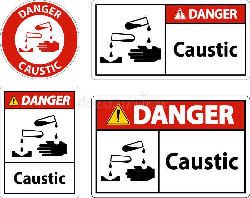 Danger Caustic Symbol Sign on White Background Stock Vector ...