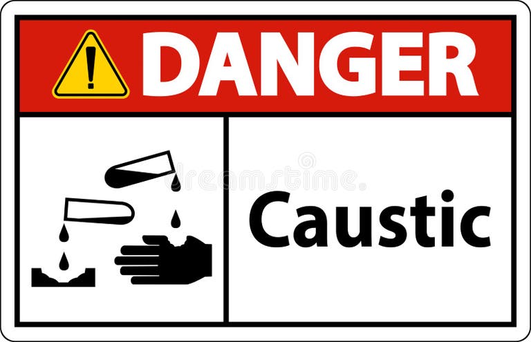 Danger Caustic Symbol Sign on White Background Stock Vector ...