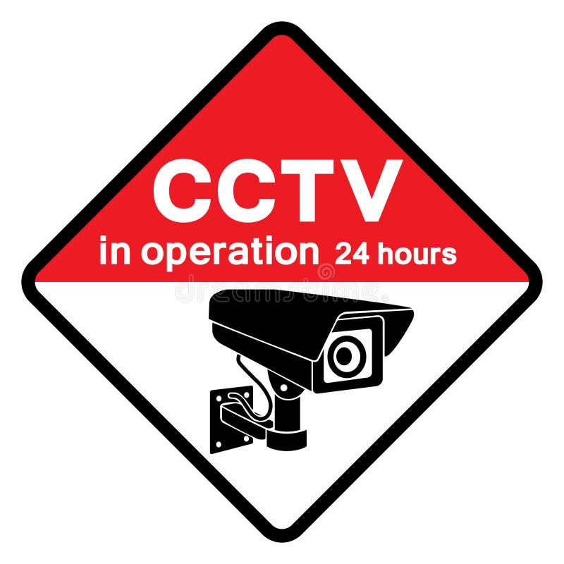 Danger CCTV Symbol Sign, Vector Illustration, Isolate on White ...