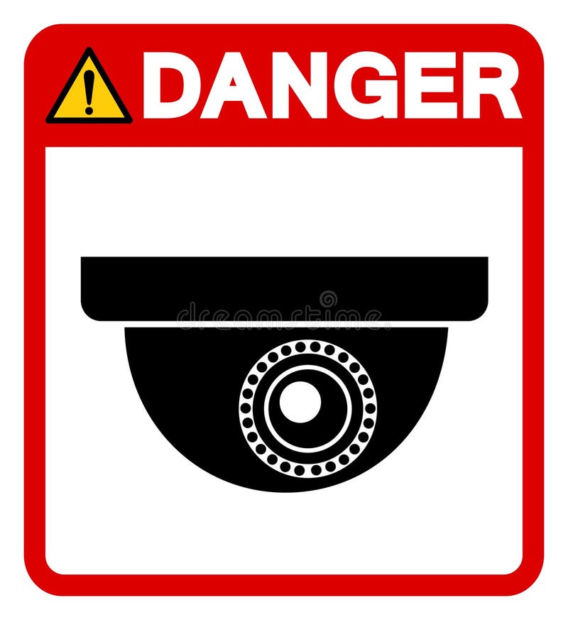 Danger CCTV Symbol Sign, Vector Illustration, Isolate on White ...