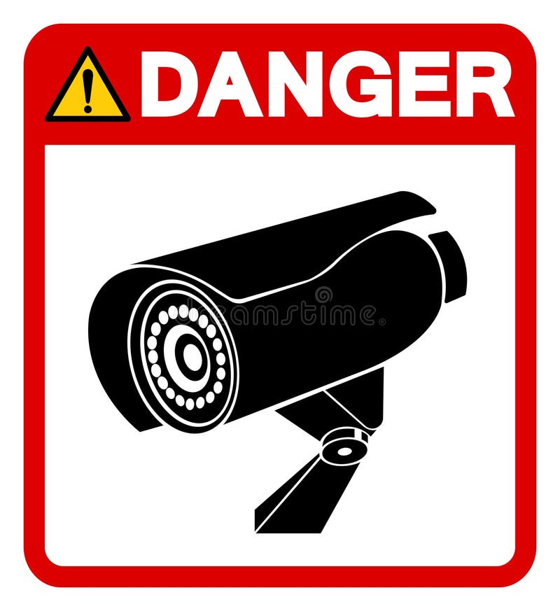 Danger CCTV Symbol Sign, Vector Illustration, Isolate on White ...