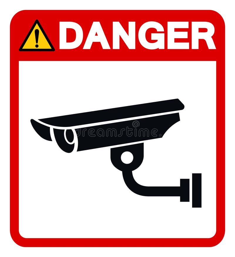 Danger CCTV Symbol Sign, Vector Illustration, Isolate on White ...