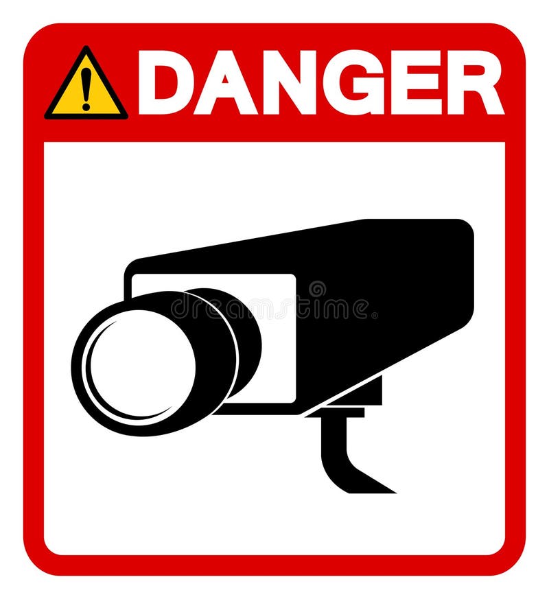 Danger CCTV Symbol Sign, Vector Illustration, Isolate on White ...